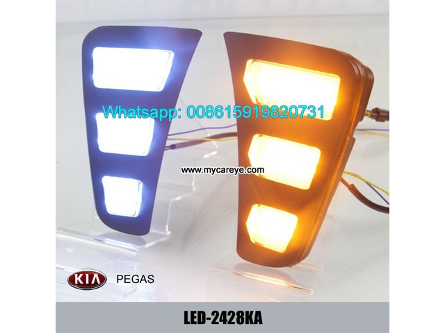 Kia Pegas LED cree DRL day time running lights driving daylight Basna ...