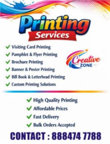 Creative Zone | All Types of Printing Work Done Here | Contact Now ...