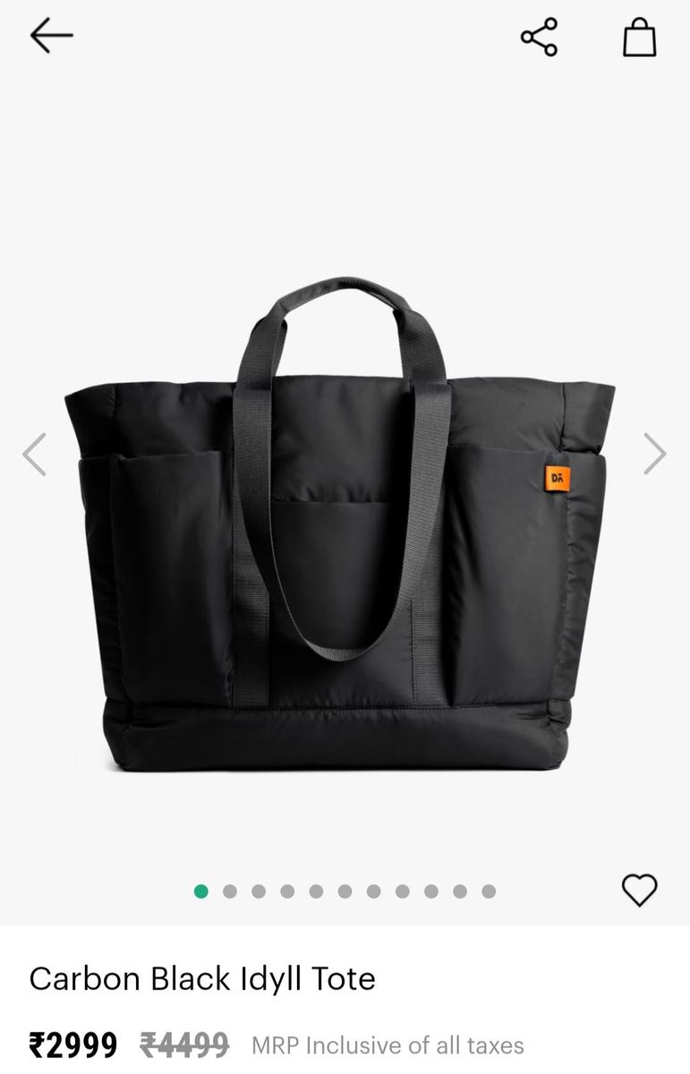 Black Tote Bag from Dailyobjects - Pune | SecondHandBazaar
